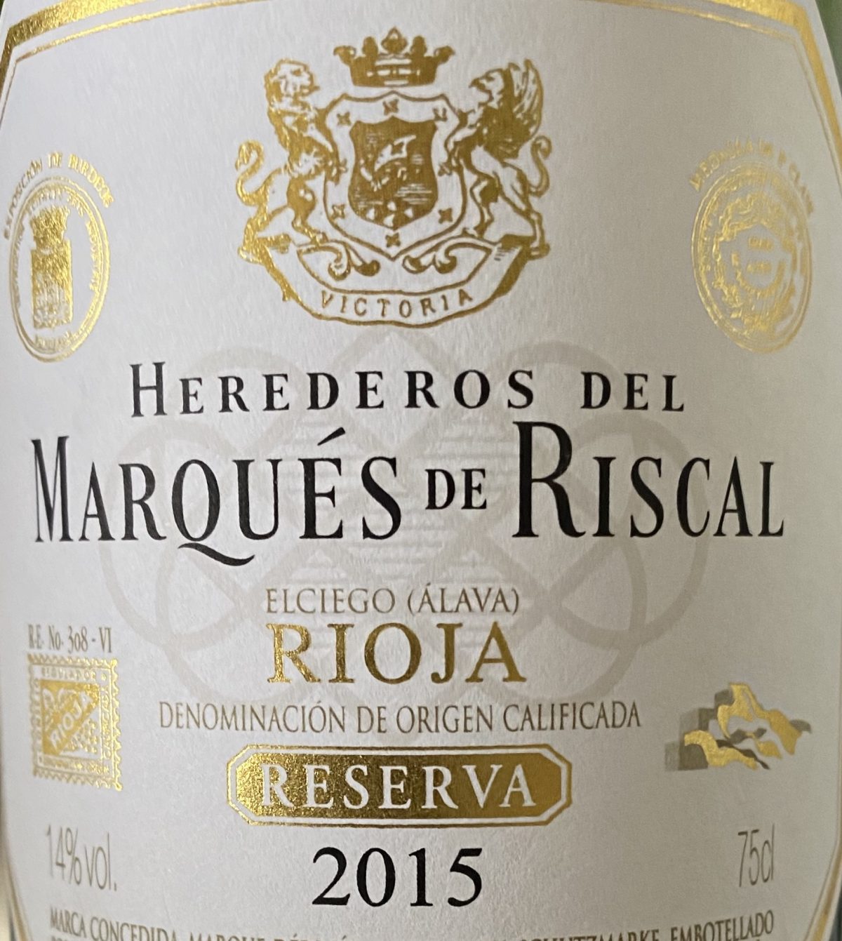 Marques de Riscal Rioja Reserva 2015 - Vínsíðan.is
